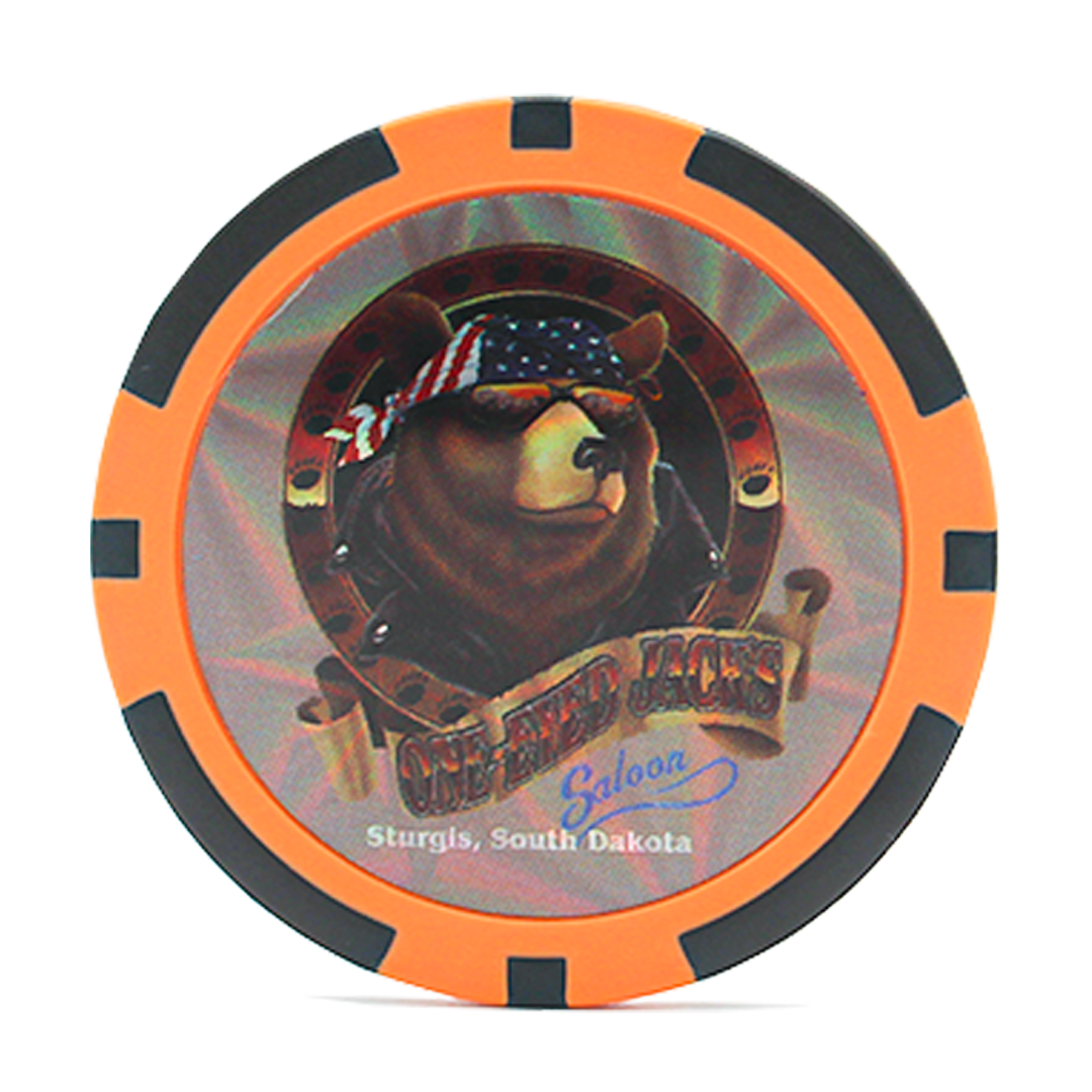 One Eyed Jack's Cool Bear Poker Chip – One Eyed Jacks Saloon