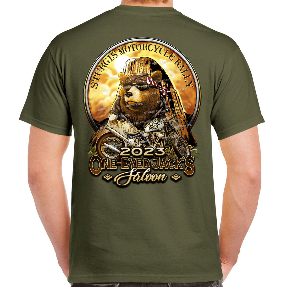 One Eyed Jack's Saloon 2023 Sturgis Motorcycle Rally Devils Tower T-Sh ...